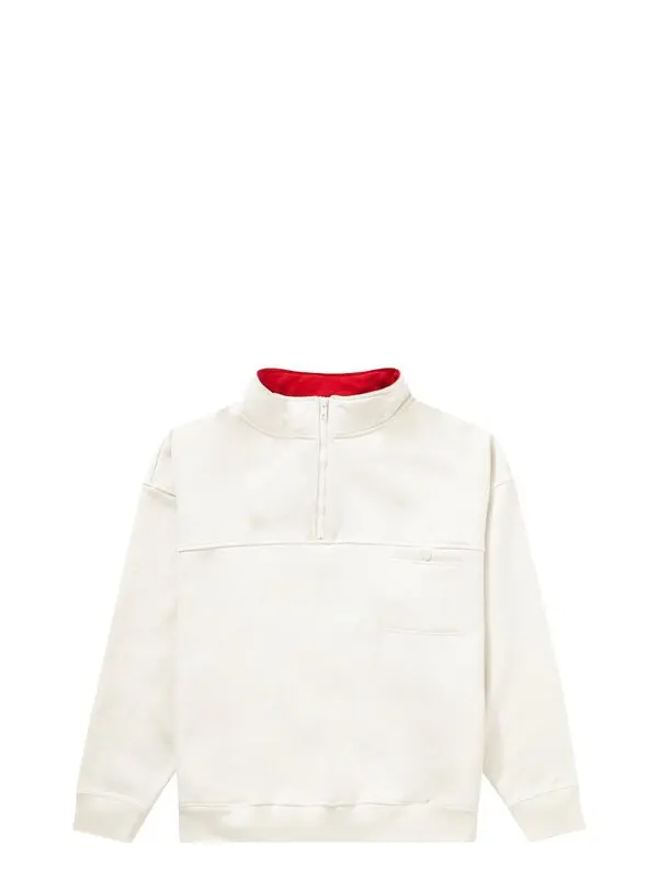 Supreme Washed Half Zip Pullover - Stone