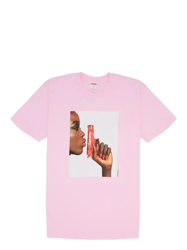 Supreme Water Pistol Tee Shirt - Light Pink