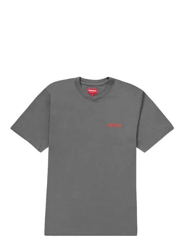 Supreme Washed Capital Short Sleeve Top - Grey