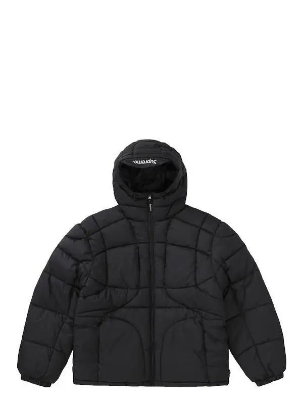 Supreme Warp Hooded Puffy Jacket - Black