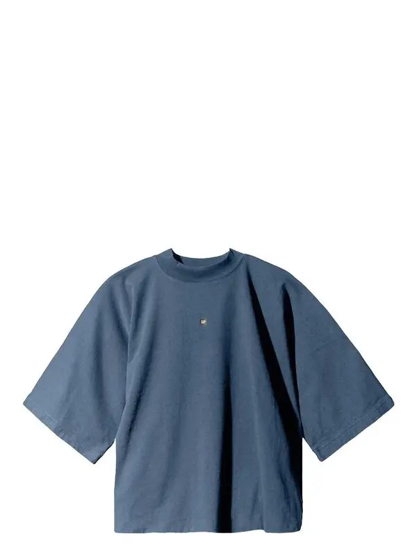 Yeezy Gap Logo No Seam Tee Shirt - Dark Blue