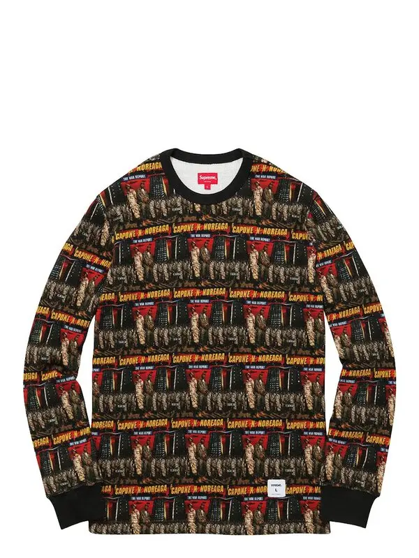 Supreme War Report Waffle Thermal - Black