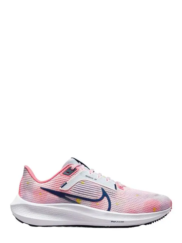 Nike Pegasus 40 Premium Floral Watercolor Sneakers - Pearl Pink/coral Chalk/white