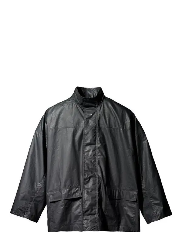 Yeezy Coated Cotton Light Parka Jacket - Black
