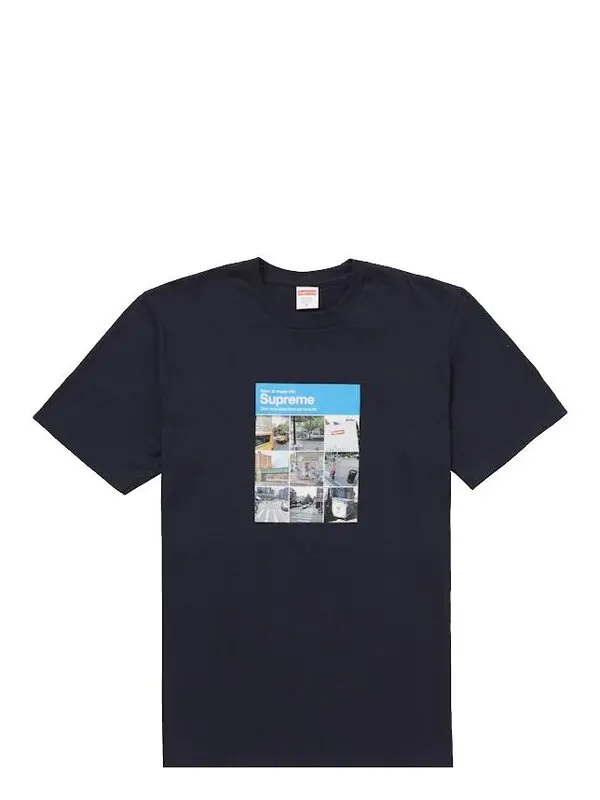 Supreme Verify Tee Shirt - Navy Blue