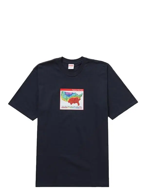 Supreme Weather Tee Shirt - Navy Blue