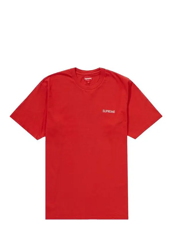 Supreme Washed Capital Short Sleeve Top - Red