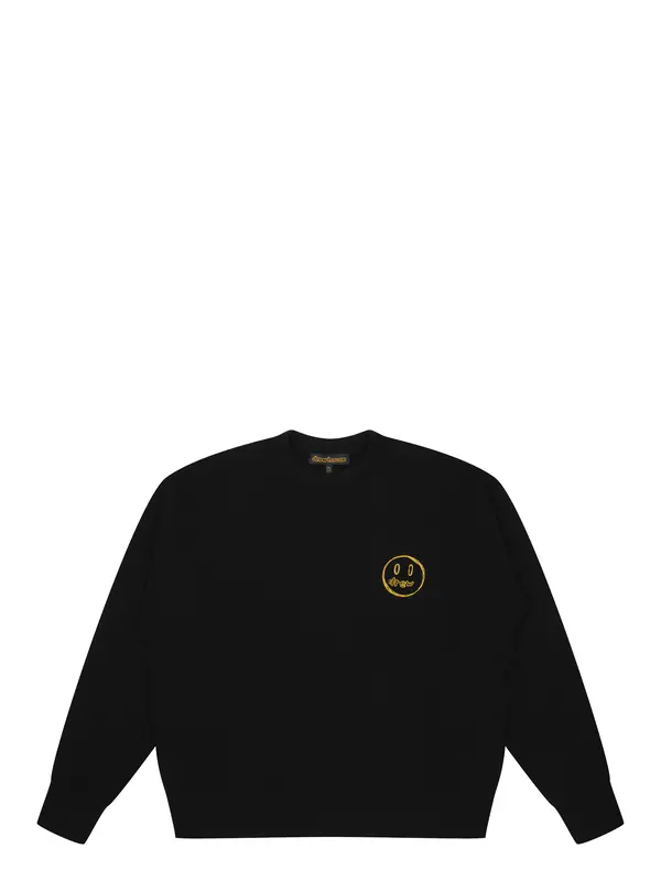 Drew House Sketch Mascot Waffle Sweater - Black