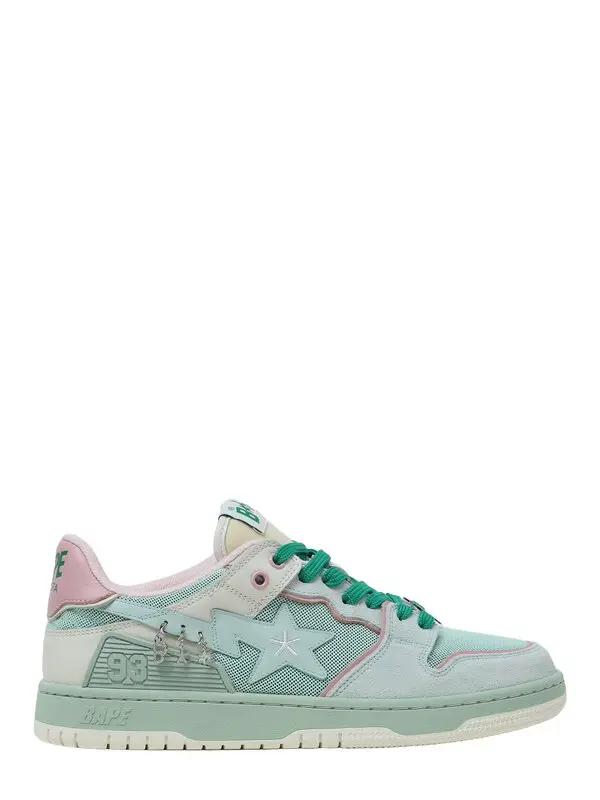 BAPE Sk8 Sta Bapy Sneakers - Minty Green/pink/white