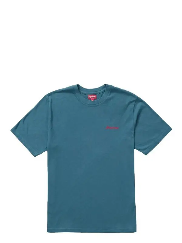 Supreme Washed Short Sleeve Tee Shirt - Aqua