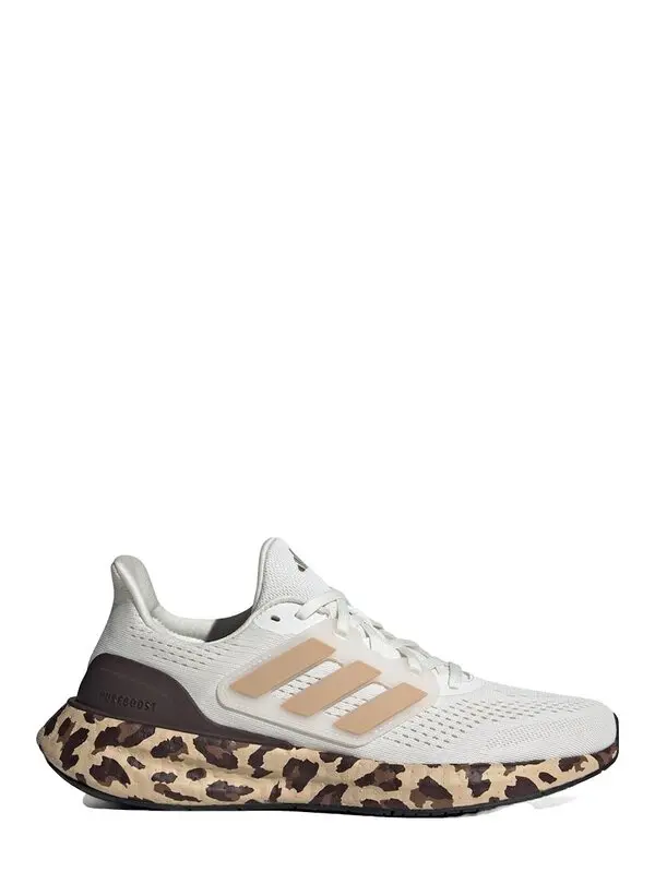 Adidas Pureboost 23 Leopard - Core White/gold Metallic/shadow Brown