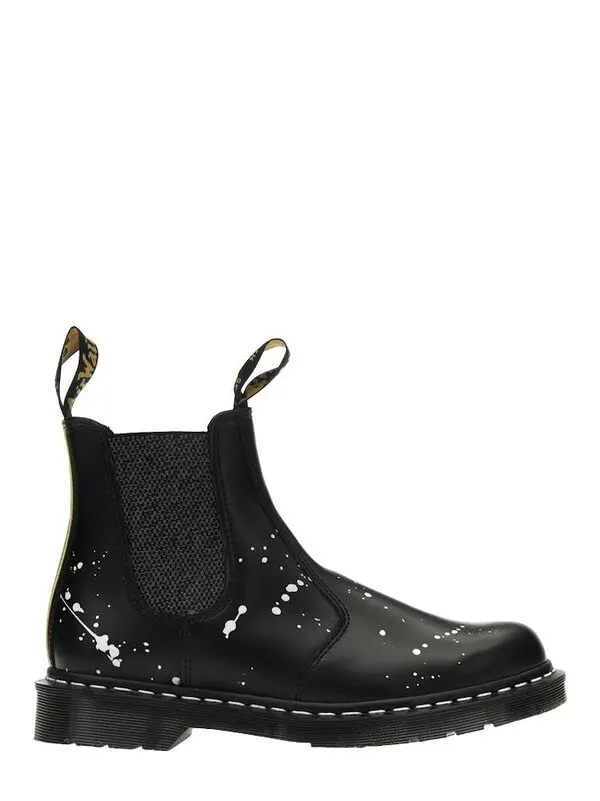Dr. Martens 2976 Chelsea Boot With Paint Splatter - Black Smooth Leather