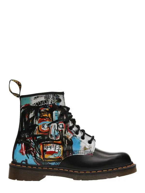 Dr. Martens 1460 Basquiat Leather Ankle Boots - Black/blue