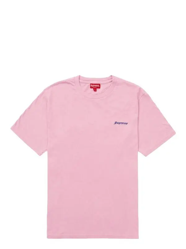 Supreme Washed Short Sleeve Tee Shirt - Light Purple