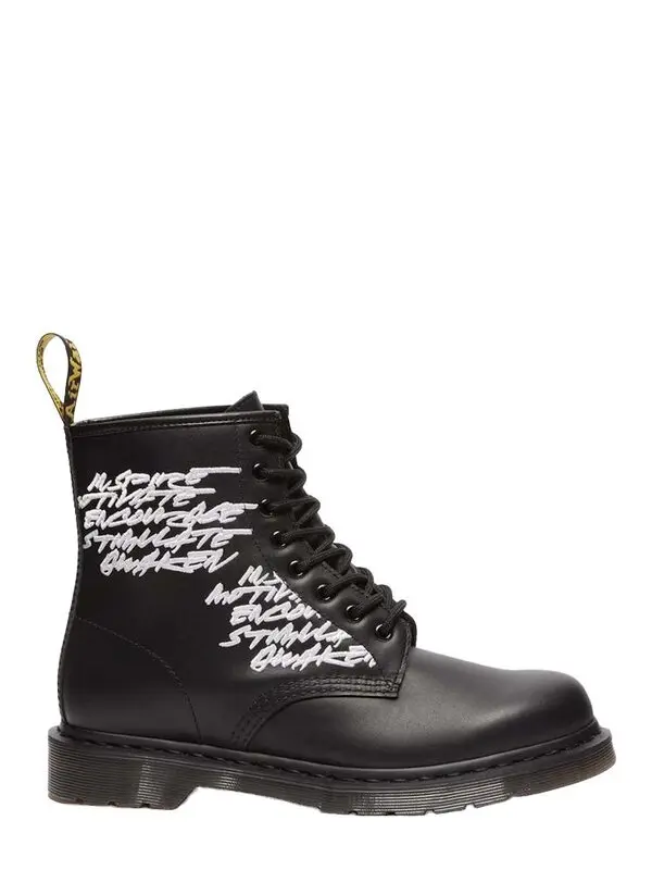Dr. Martens 1460 Futura Laboratories Embroidered Boots - Blak/nappa