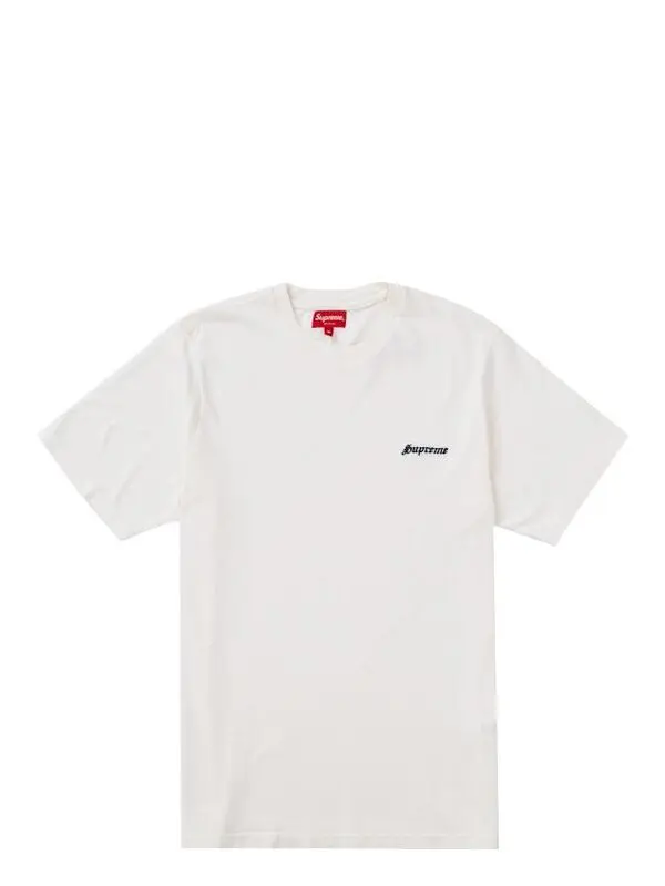 Supreme Washed Short Sleeve Tee Shirt - White