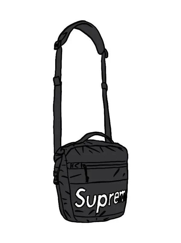 Supreme Waterproof Reflective Speckled Shoulder Bag - Black