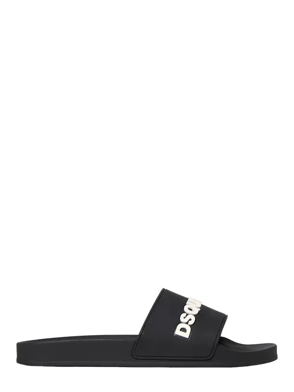 Dsquared2 Logo Pool Slides - Black/white
