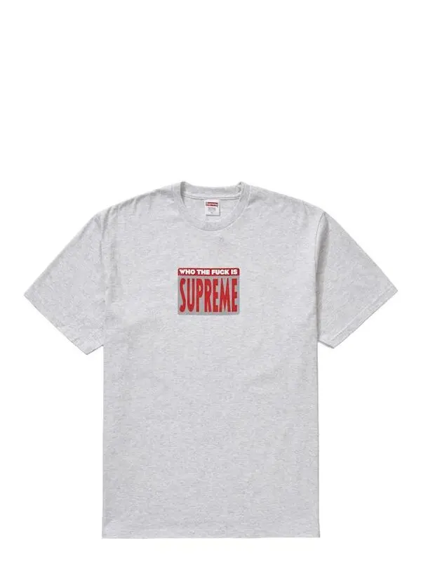 Supreme Who The Fuck Tee Shirt - Ash Grey