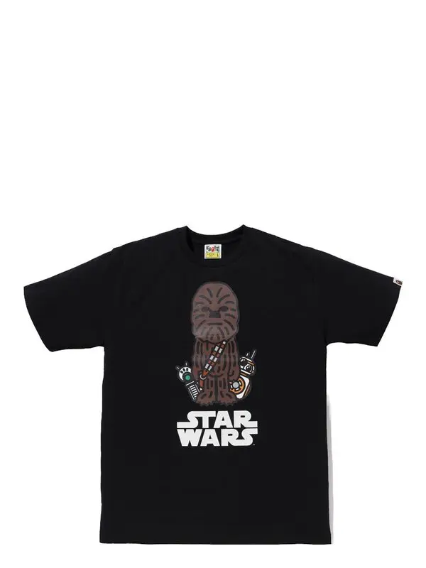 A BATHING APE X Star Wars Chewbacca Tee Shirt - Black