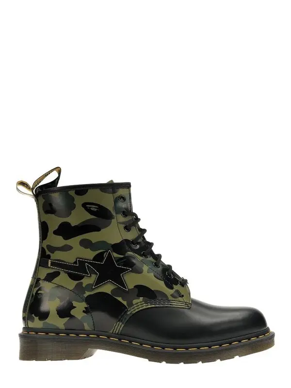 Dr. Martens 1460 Zip A Bathing Ape Boots - Camouflage