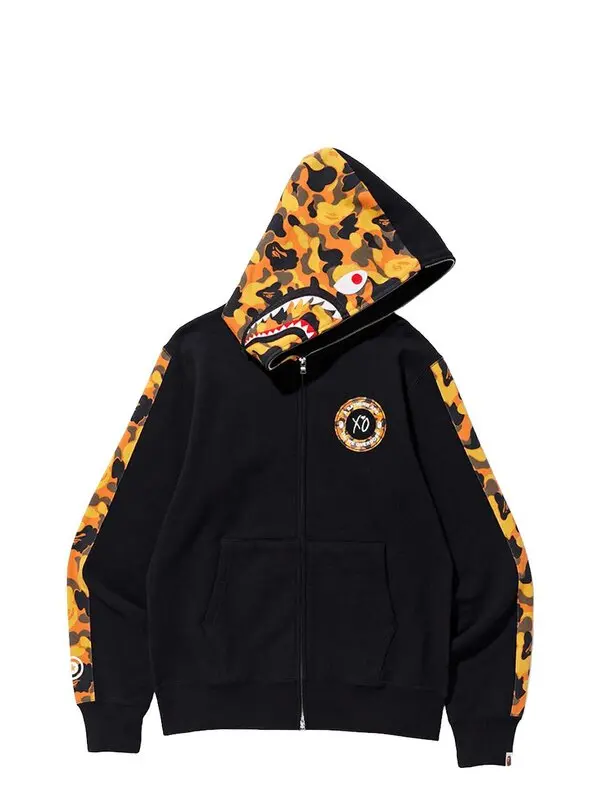 BAPE X Xo Shark Zip Up Hoodie - Black
