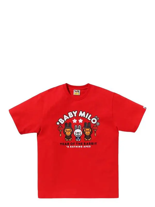 A BATHING APE Year Of The Rabbit Baby Milo Tee Shirt - Red