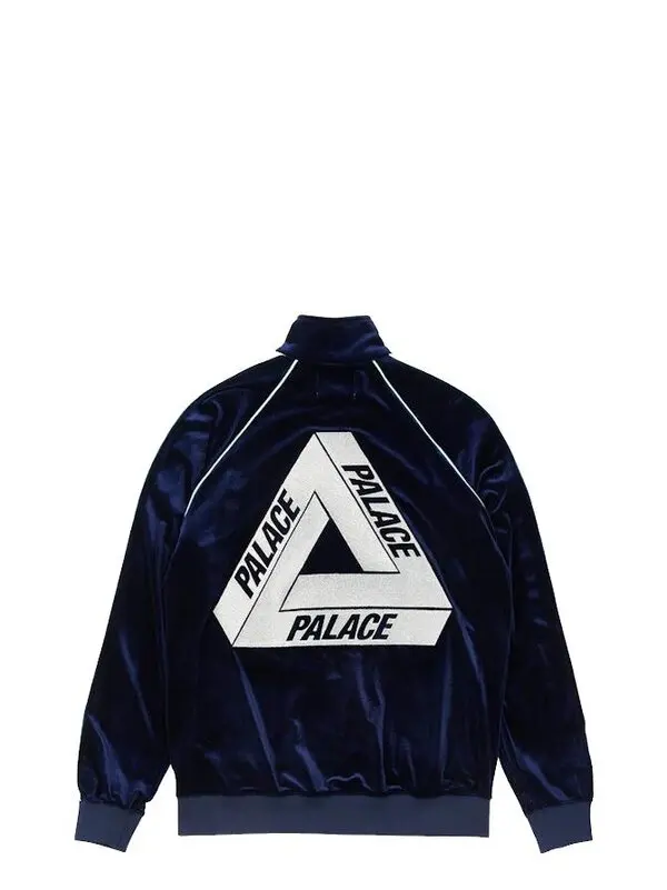 PALACE Elton John Velour Track Top - Navy Blue