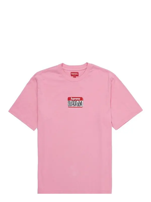 Supreme Gonz Nametag Short Sleeve Tee Shirt - Pink