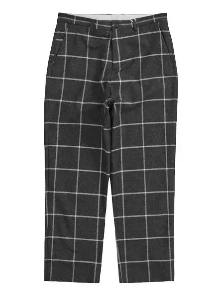 Supreme Windowpane Wool Trousers - Black Window