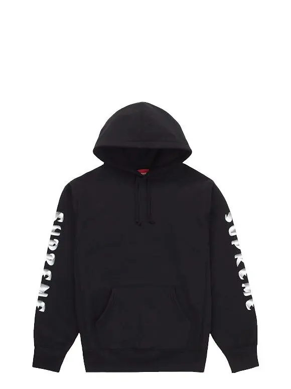 Supreme Gradient Sleeve Hooded Sweatshirt - Black