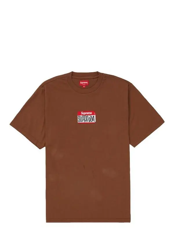 Supreme Gonz Nametag Short Sleeve Tee Shirt - Brown