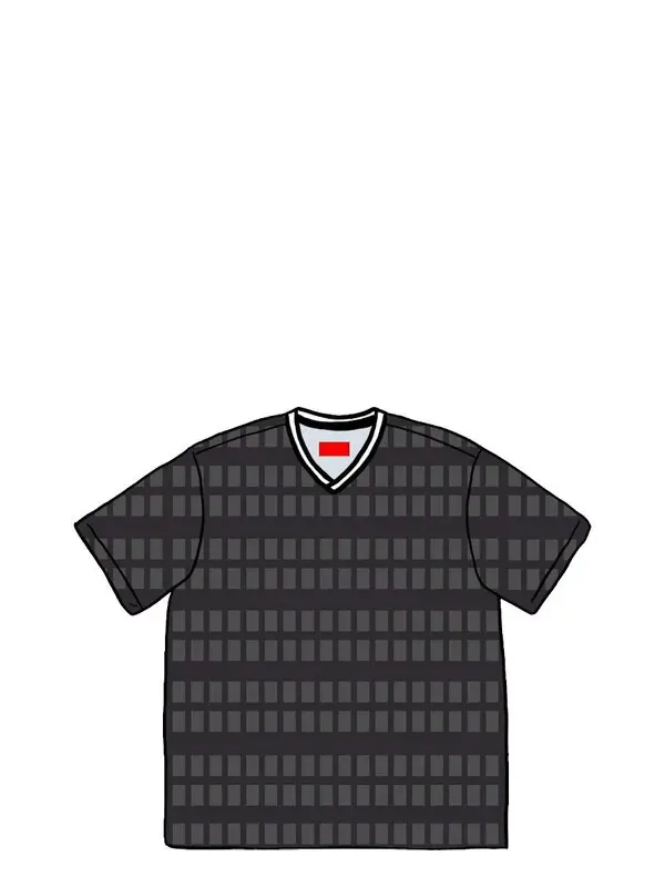 Supreme Grid Soccer Jersey - Black