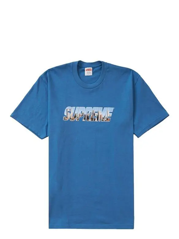 Supreme Gotham Tee Shirt - Faded Blue