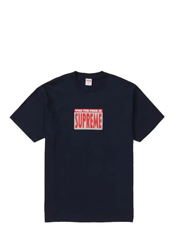 Supreme Who The Fuck Tee Shirt - Navy Blue