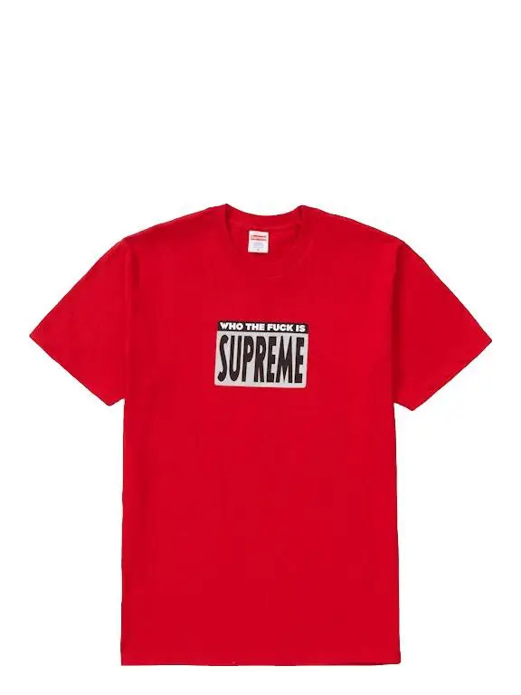 Supreme Who The Fuck Tee Shirt - Red