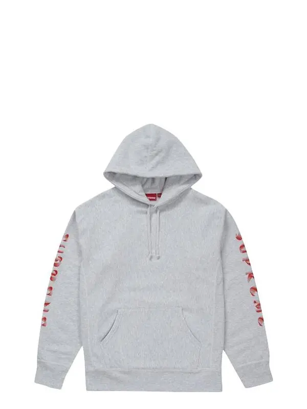 Supreme Gradient Sleeve Hooded Sweatshirt - Ash Grey