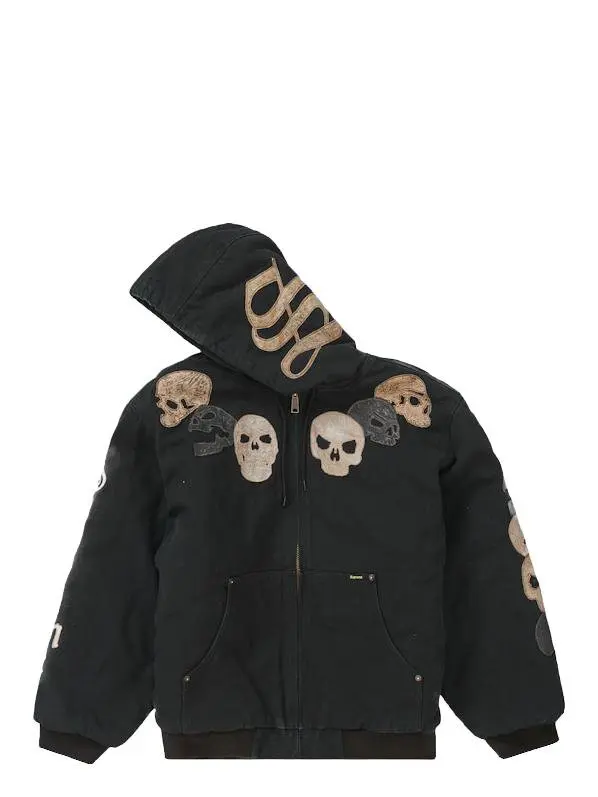 Supreme Great China Wall Hooded Work Jacket - Black