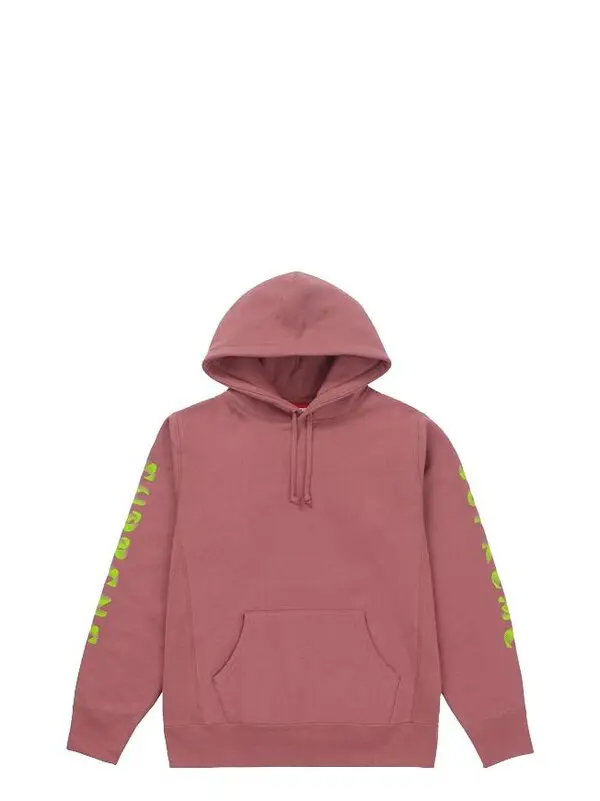 Supreme Gradient Sleeve Hooded Sweatshirt - Dark Rose
