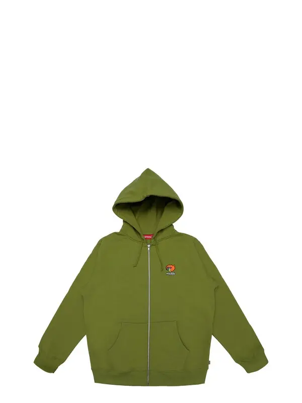 Supreme Gonz Ramm Zip Up Sweatshirt - Moss Green