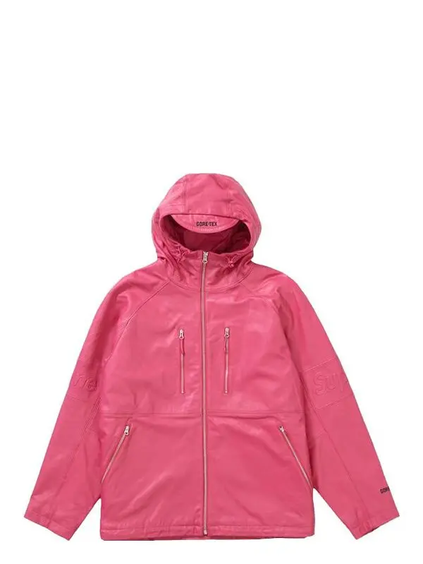 Supreme Goretex Leather Jacket - Magenta