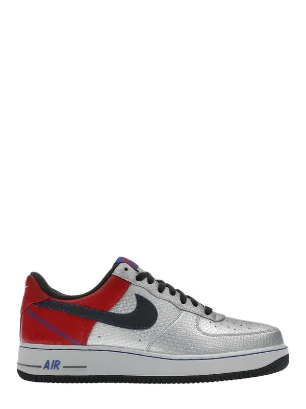 Nike Force 1 Low '07 Prm Sneakers - Metallic Silver/anthracite/varsity Red