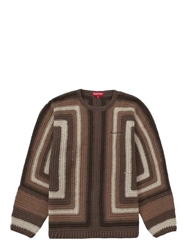 Supreme Hand Crocheted Sweater - Brown