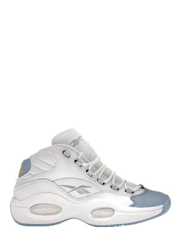 REEBOK Question Mid Denver Nuggets Sneakers - Cloud White/fluid Blue/toxic Yellow