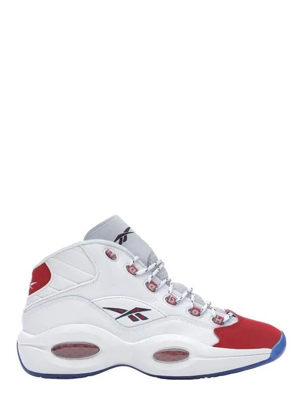 REEBOK Question Mid Toe 25th Anniversary Sneakers - White/red