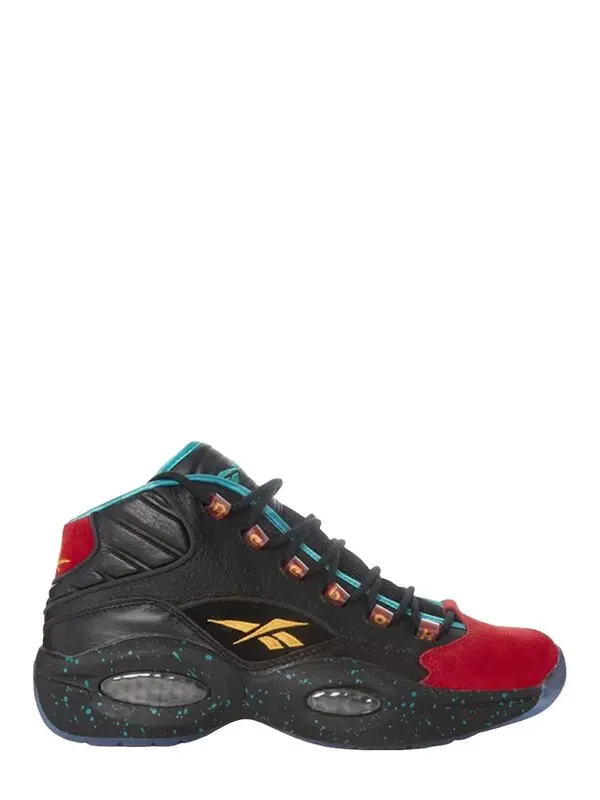 REEBOK Question Mid Sneakers - Black/garnet/teal