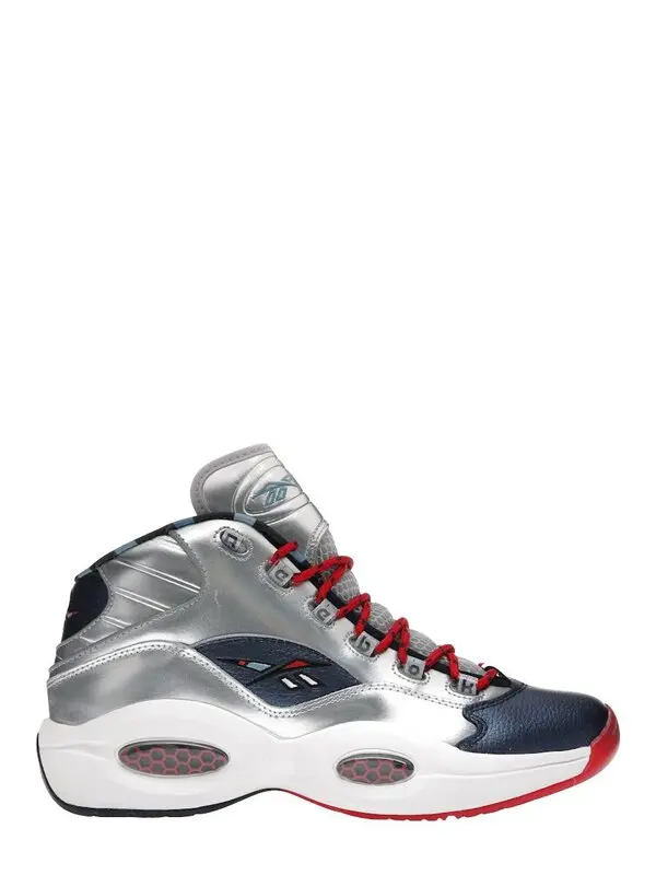 REEBOK Question Mid Iverson X Harden Sneakers - Matte Silver/blue Cadet/primal Red