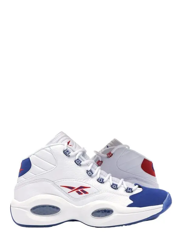 REEBOK Question Mid Double Cross Sneakers - White/collegiate Royal/primal Red