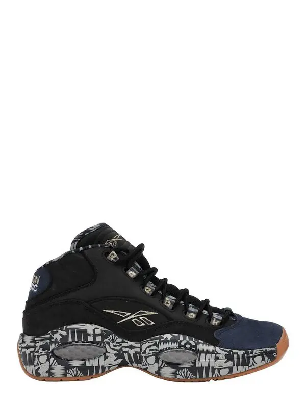 REEBOK Question Mid Iverson Classic Sneakers - Black/collegiate Navy Blue/solid Grey