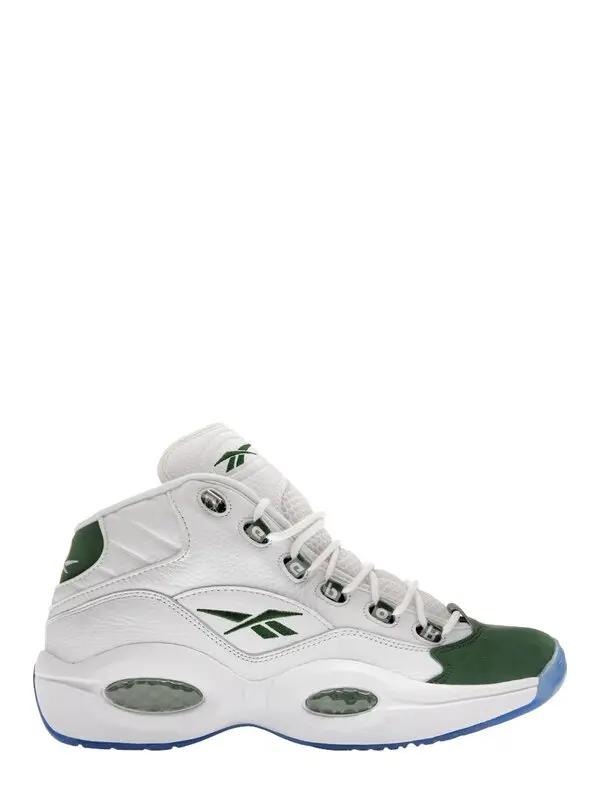 REEBOK Question Mid Michigan State Sneakers - Cloud White/pine Green